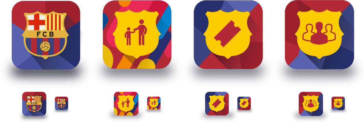 Icon & Brand Identity Design for FC Barcelona by Elespacio